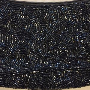 Aqua | Bags | Aqua Titanium Metallic Sequin Beaded Evening Bag | Poshmark